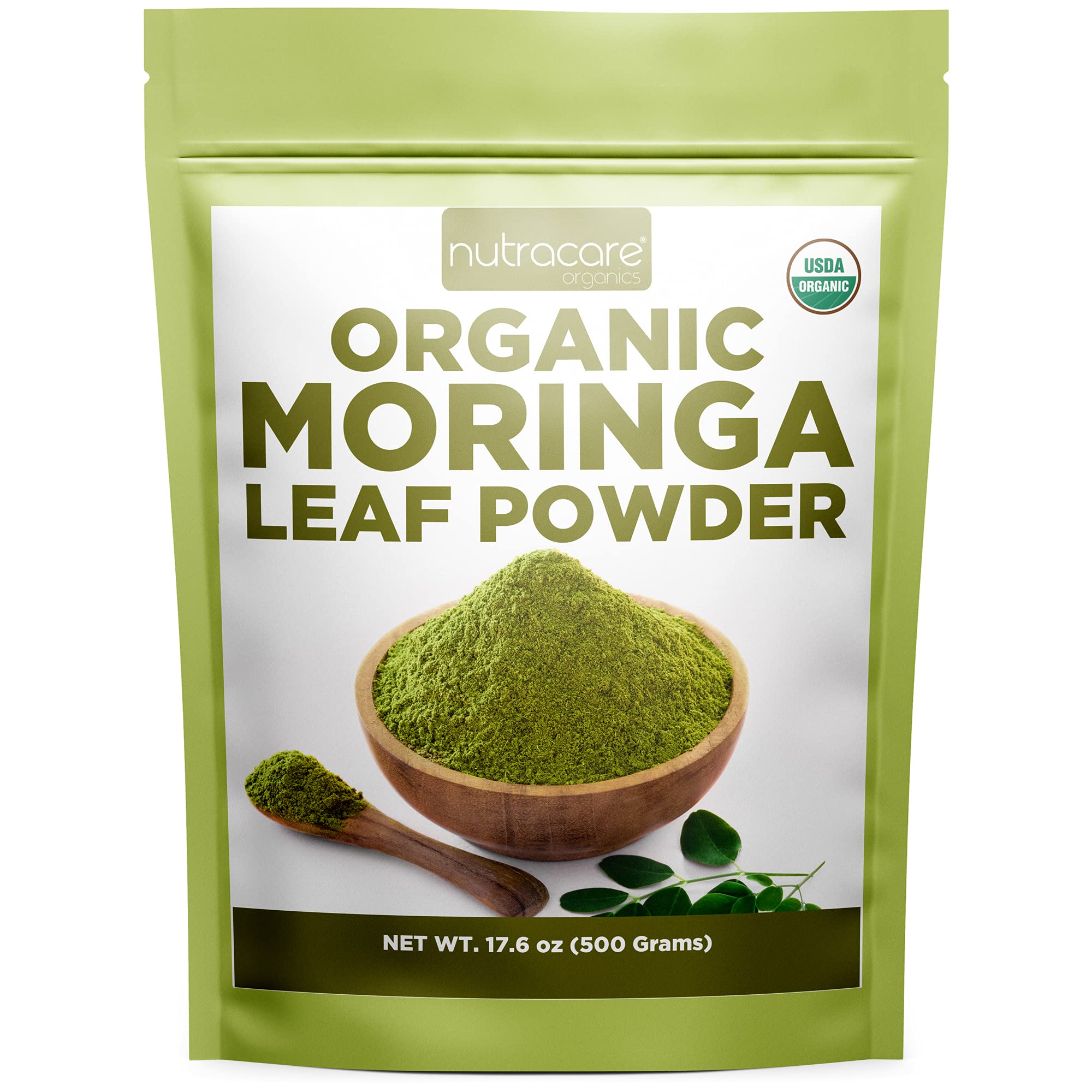 organic raw moringa leaf powder