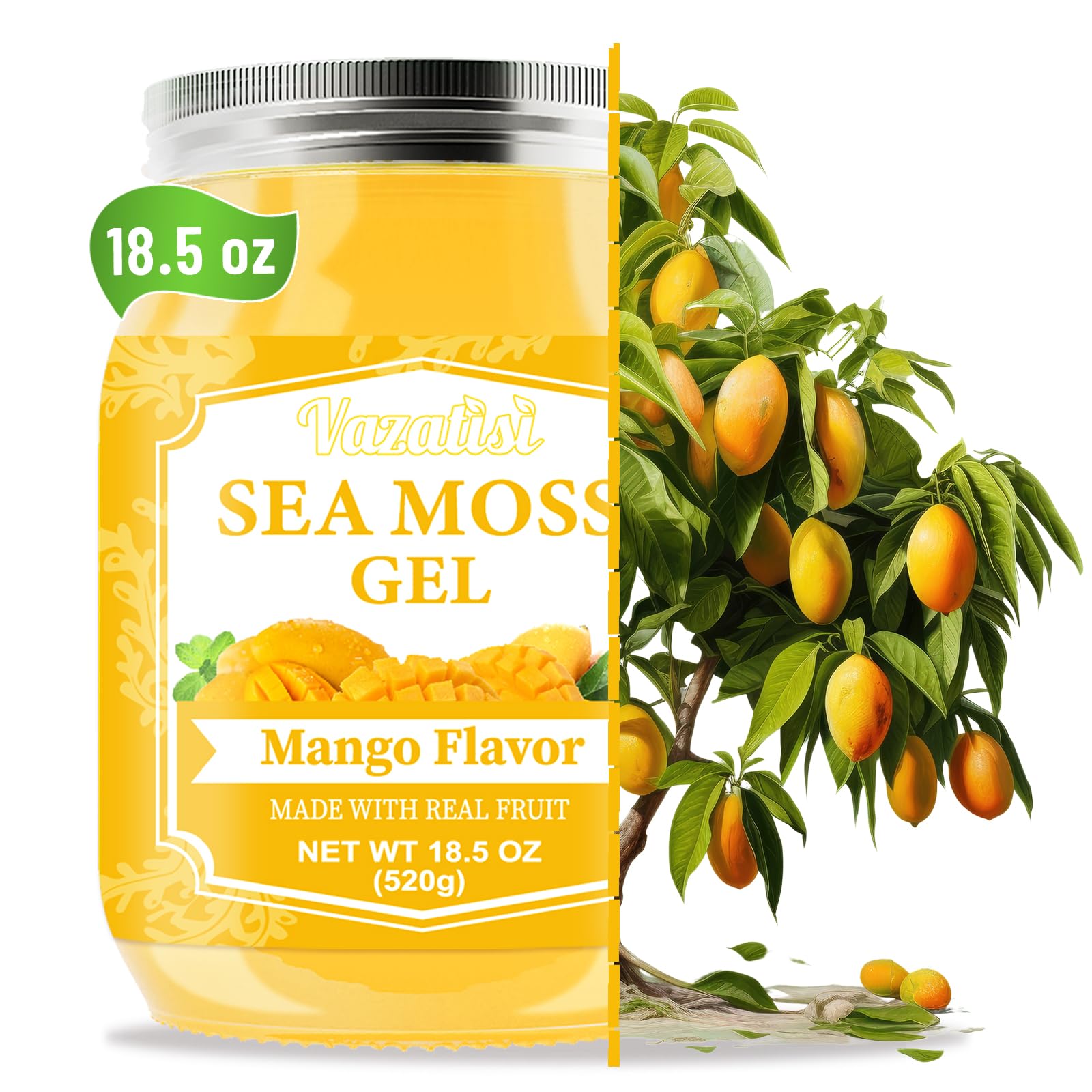 organic raw vegan mango sea moss gel