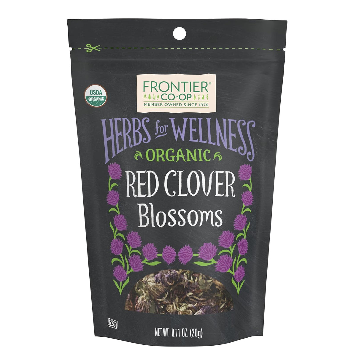 organic red clover blossoms tea