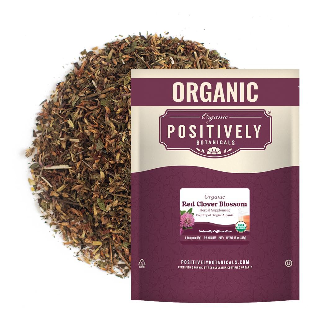 organic red clover blossoms tea