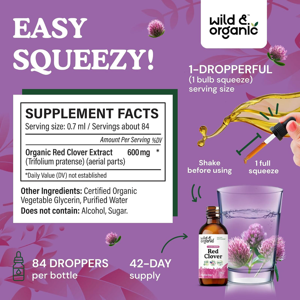 organic red clover drops for women