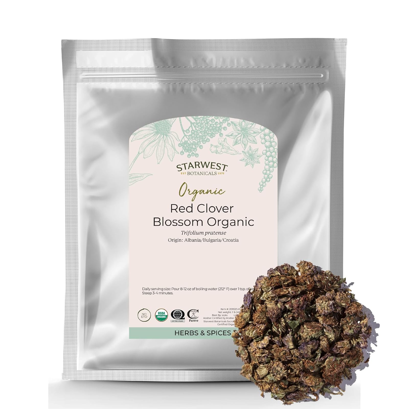 organic red clover herbal tea