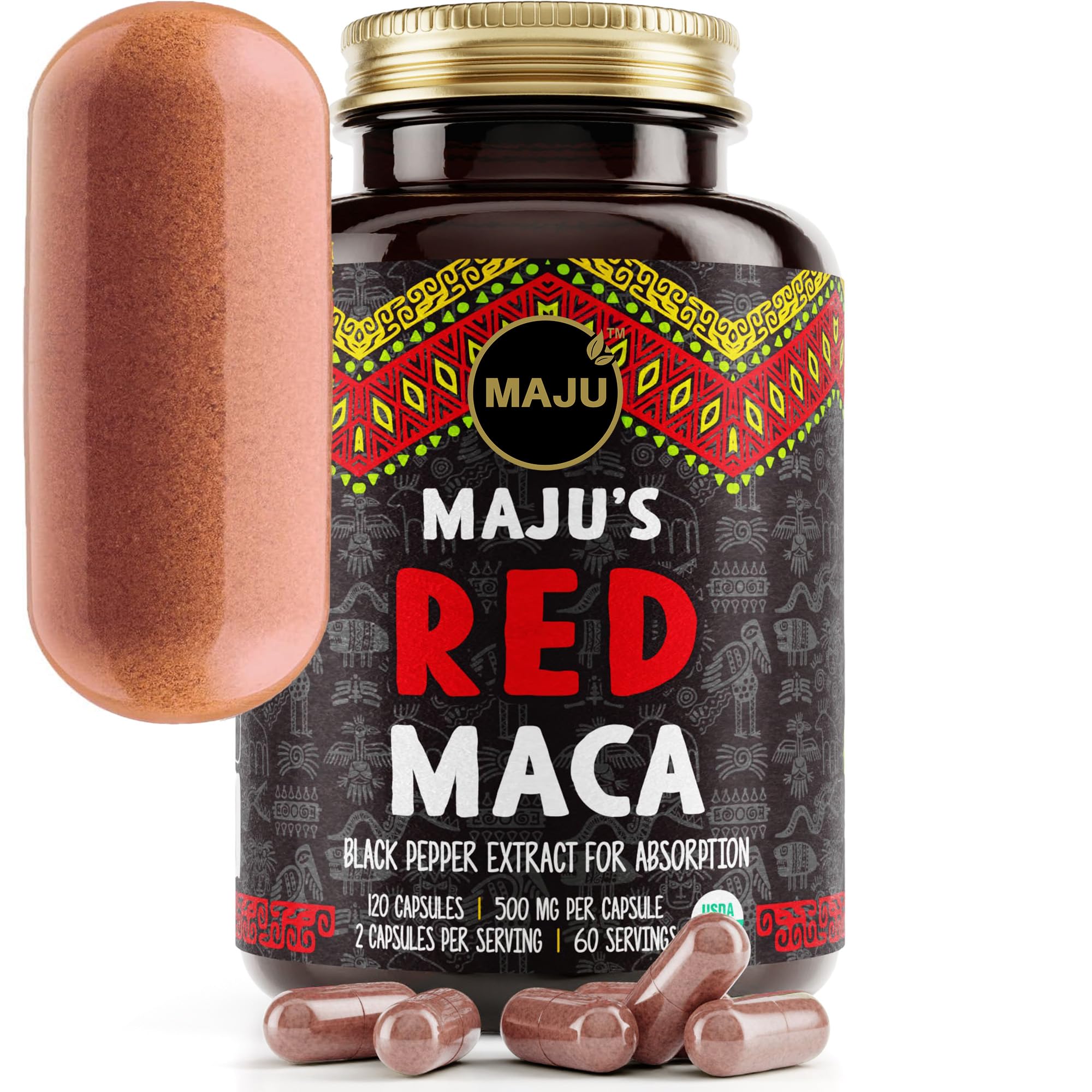 organic red maca root capsules