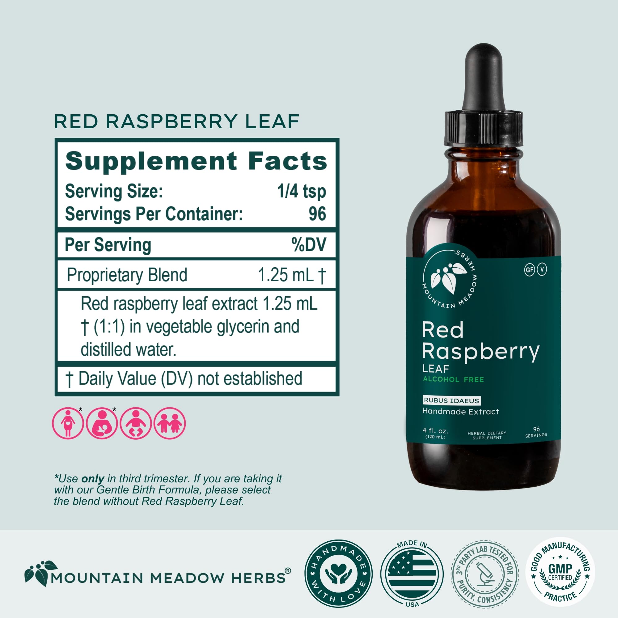 Organic red raspberry leaf extract