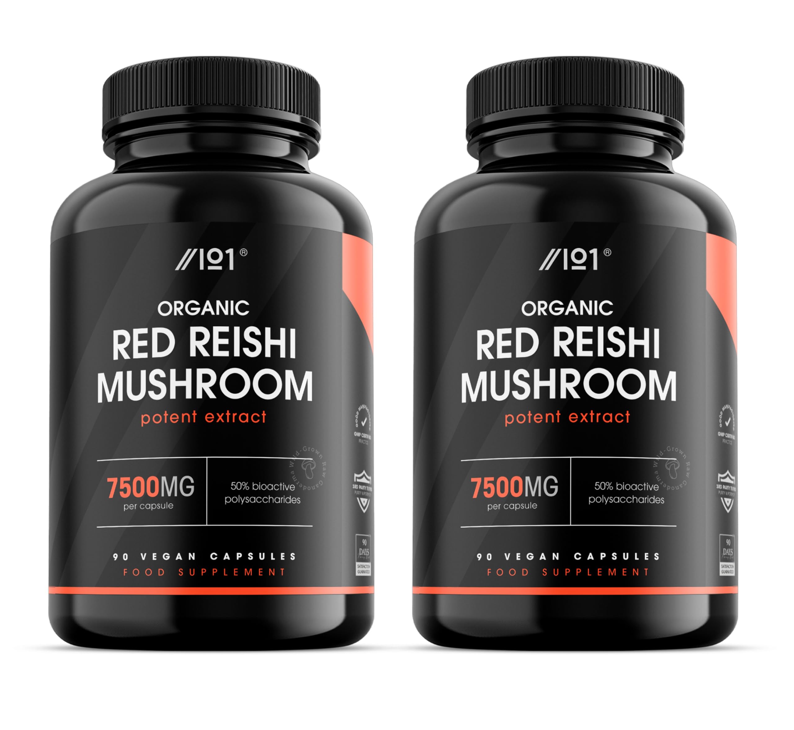 Organic red reishi mushroom capsules