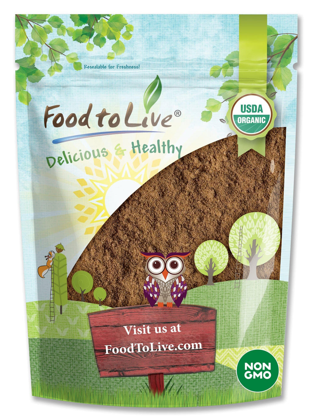 organic red reishi mushroom powder