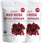 organic red rose petals powder