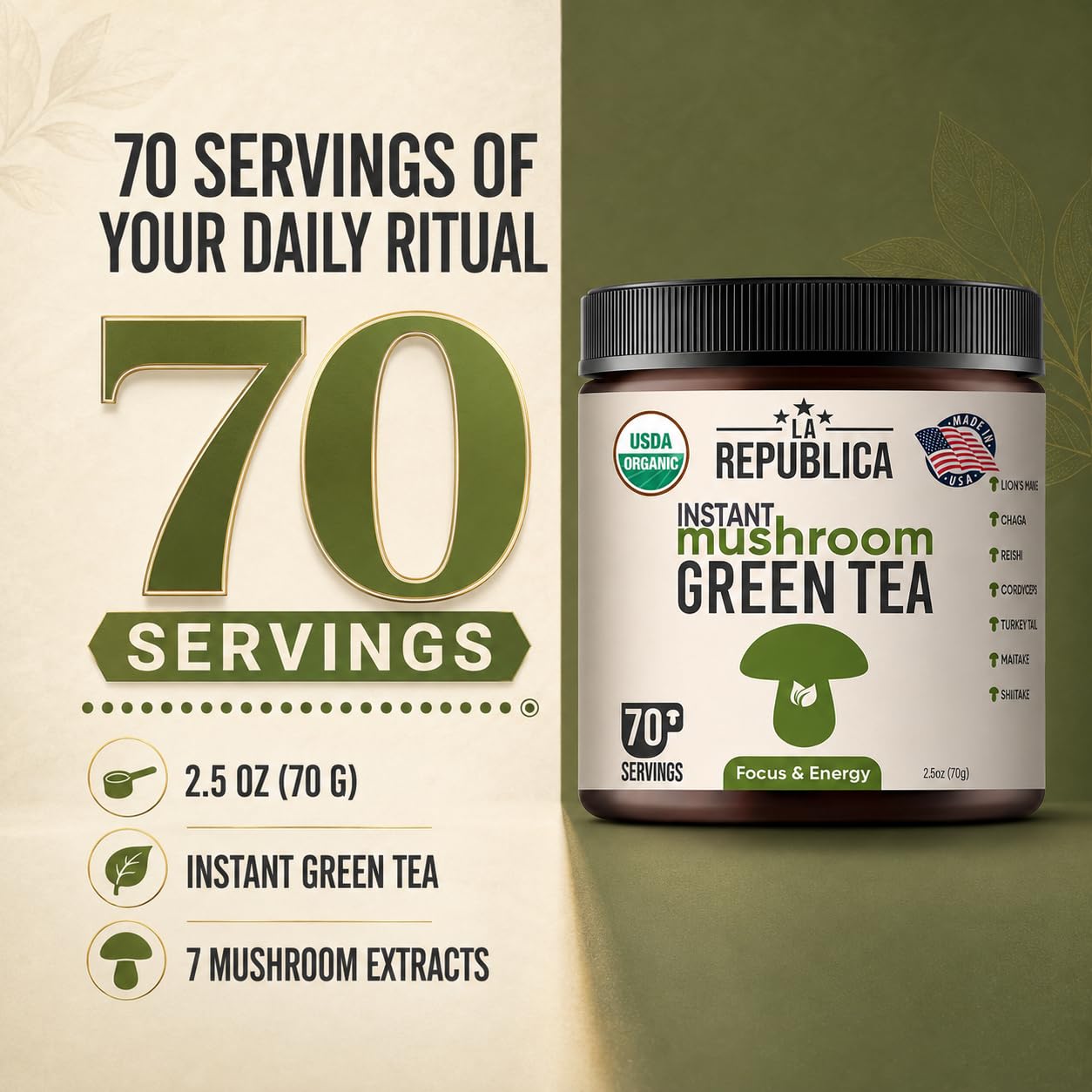 organic reishi chaga mushroom blend