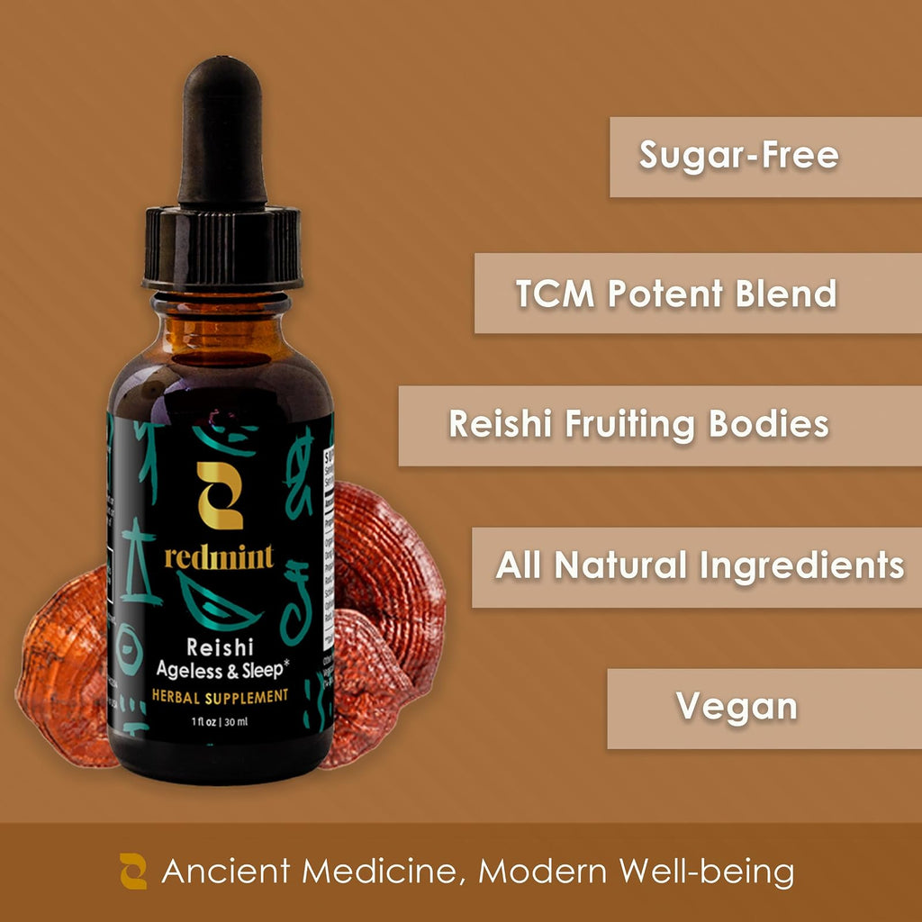 Organic reishi liquid drops for vitality