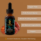 Organic reishi liquid drops for vitality