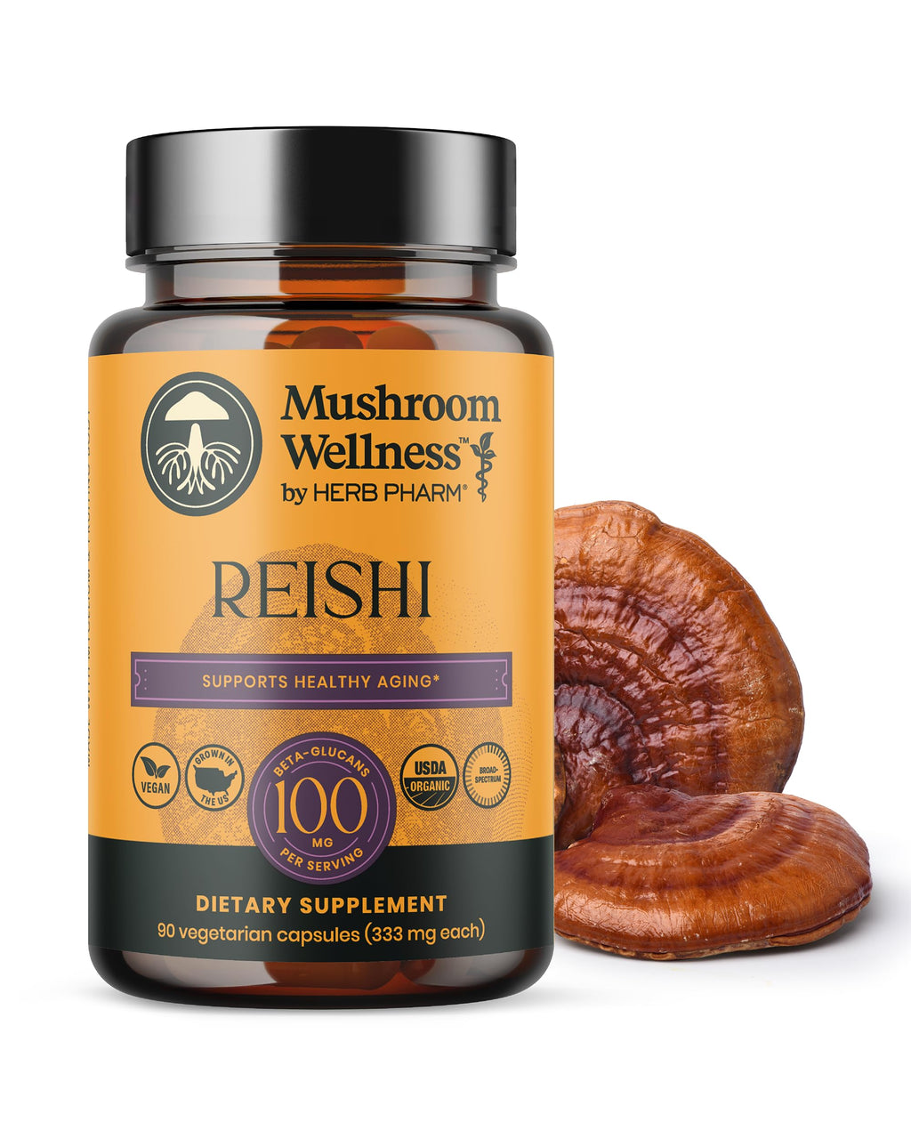 organic reishi mushroom capsules for immunity