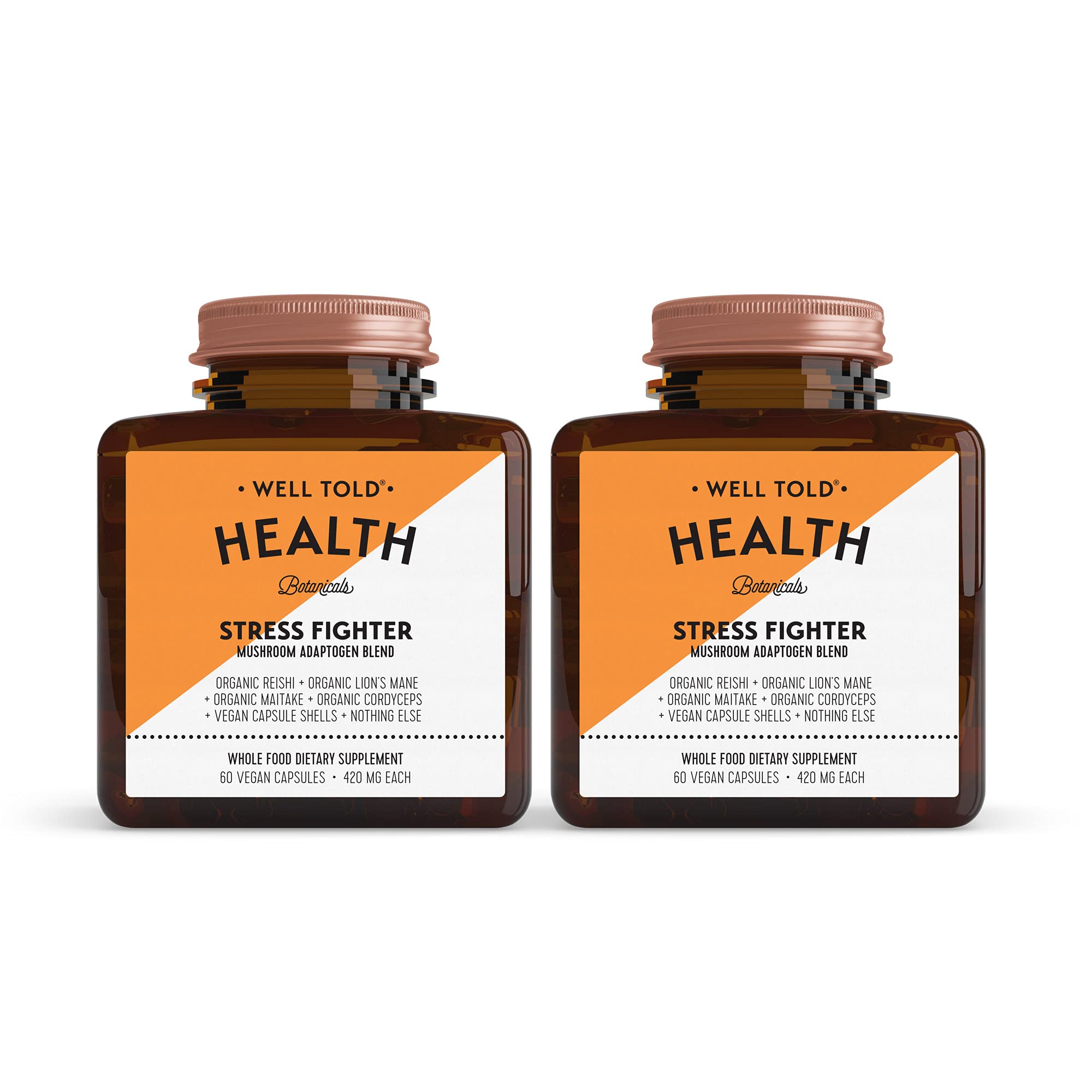 Organic reishi mushroom capsules for stress