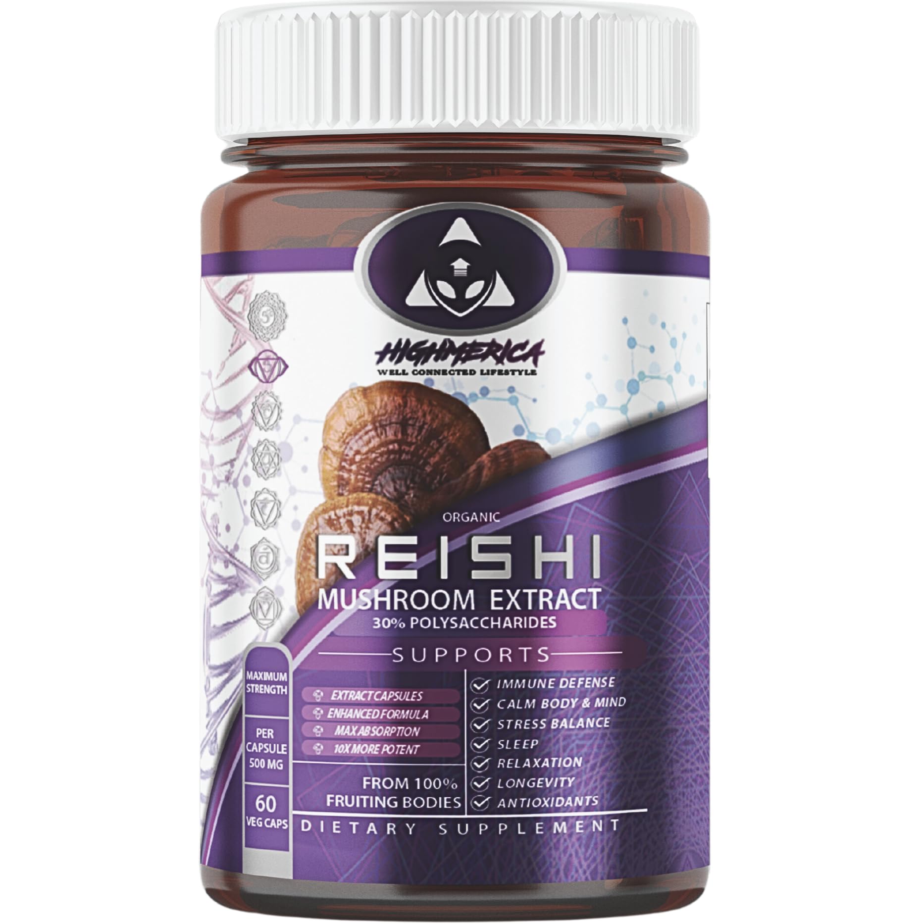 organic reishi mushroom capsules for wellness