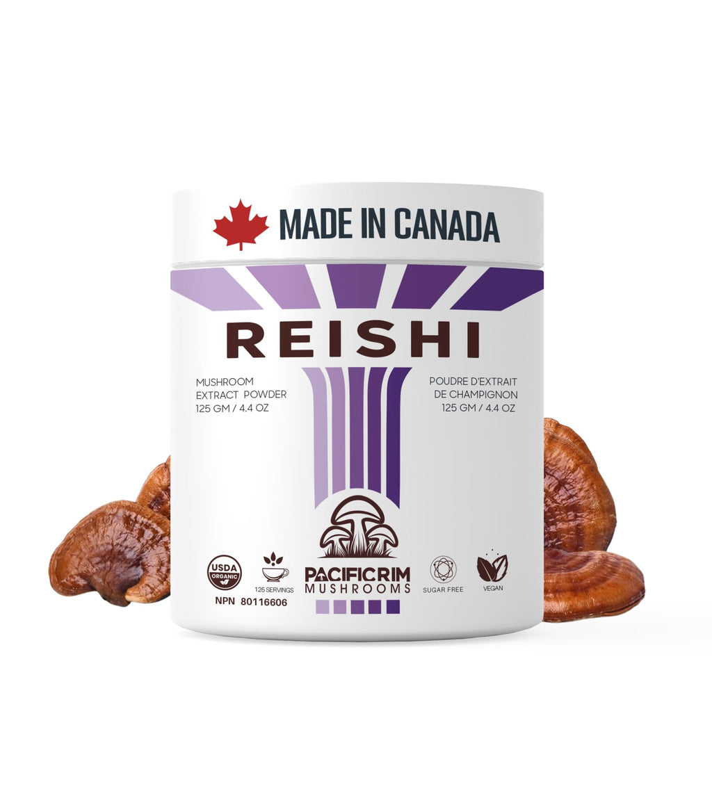 organic reishi mushroom powder supplement