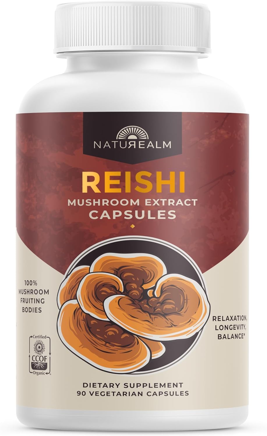 organic reishi mushroom supplement capsules
