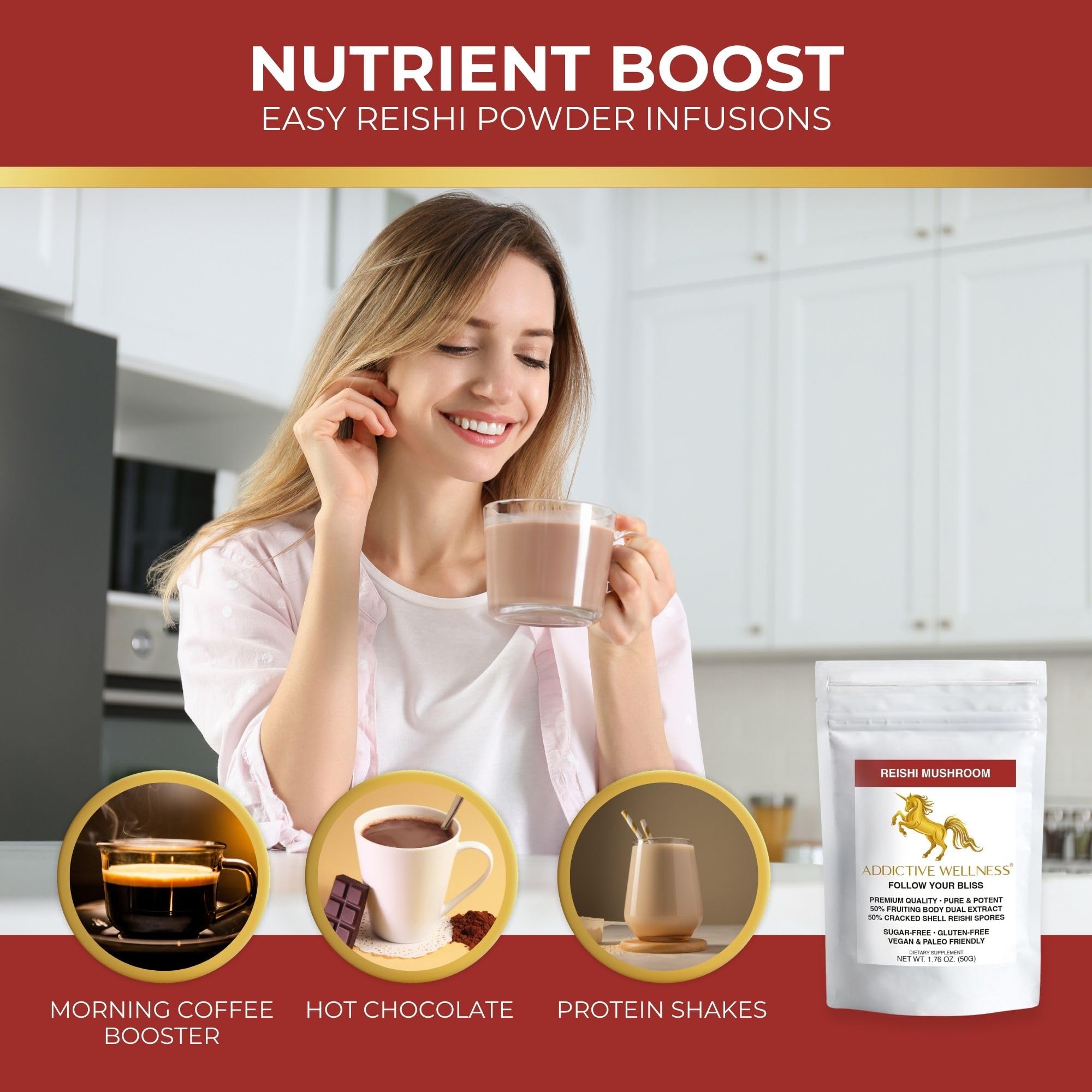 organic reishi mushrooms for wellness