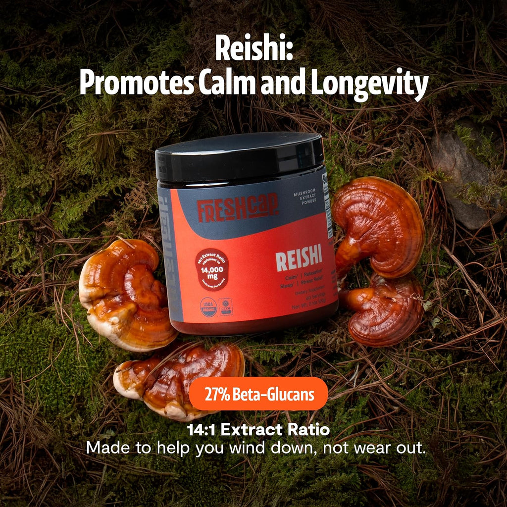 organic reishi powder for stress relief