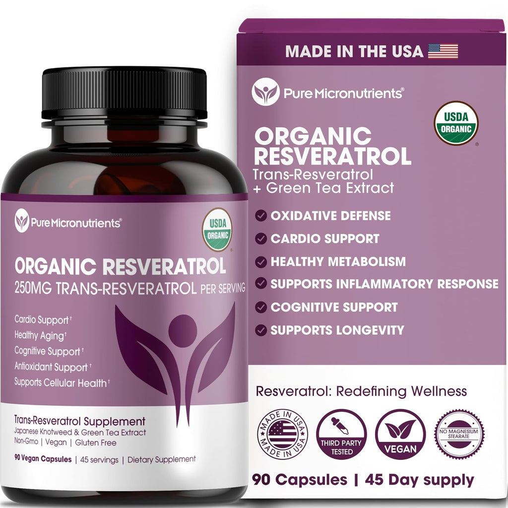Organic Resveratrol 500 mg capsules