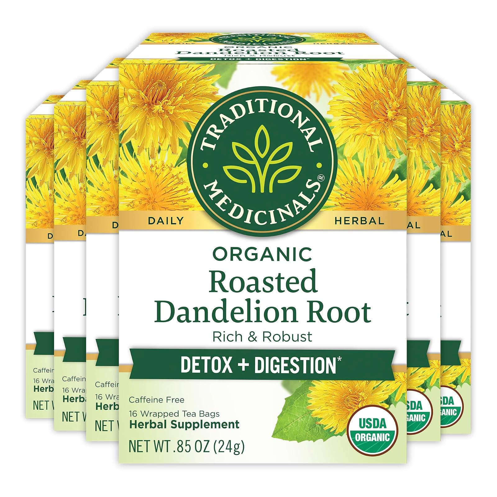 organic roasted dandelion root tea bags