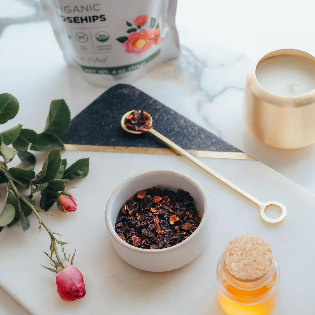 organic rose hips for soothing drinks