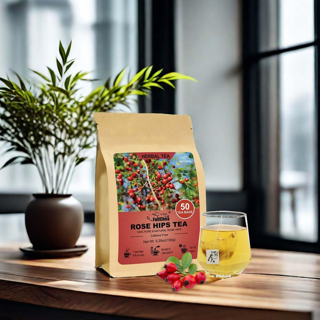 organic rose hips herbal infusion