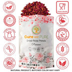 Organic rose petals for herbal infusions