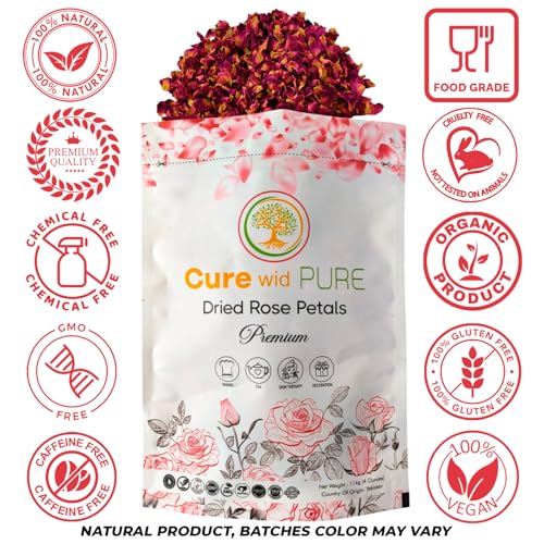 Organic rose petals for herbal infusions