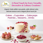 Organic rose petals for refreshing green tea