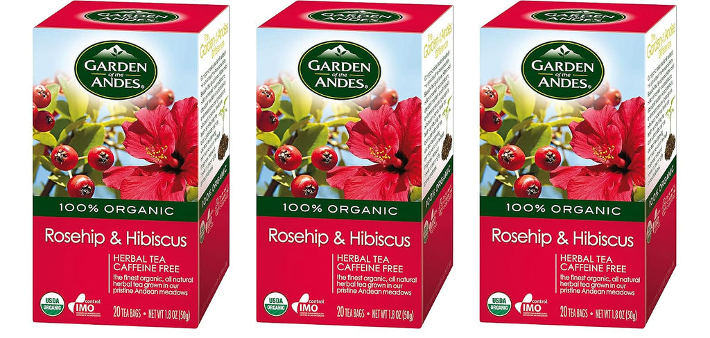 organic rosehip hibiscus tea bags