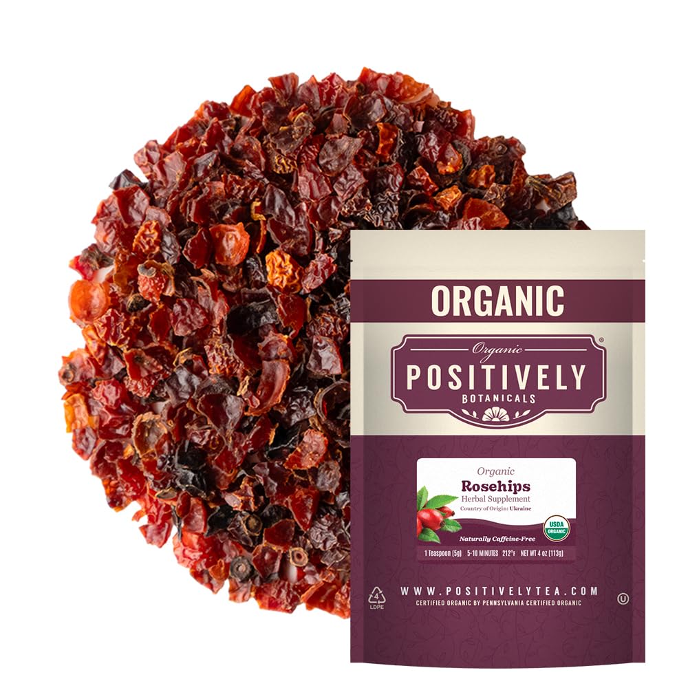 organic rosehips herbal tea blend