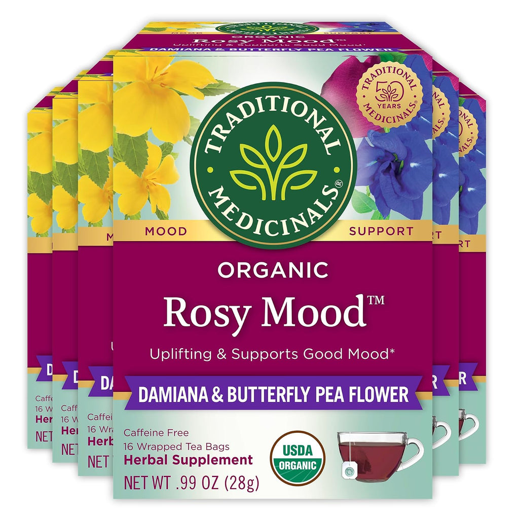 organic rosy mood herbal tea