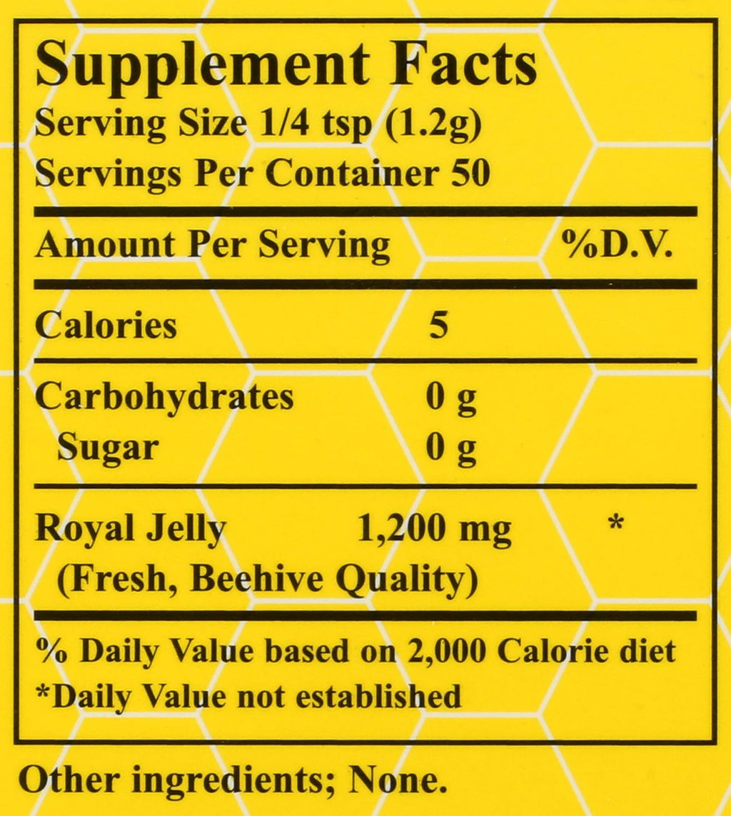 organic royal jelly health supplement
