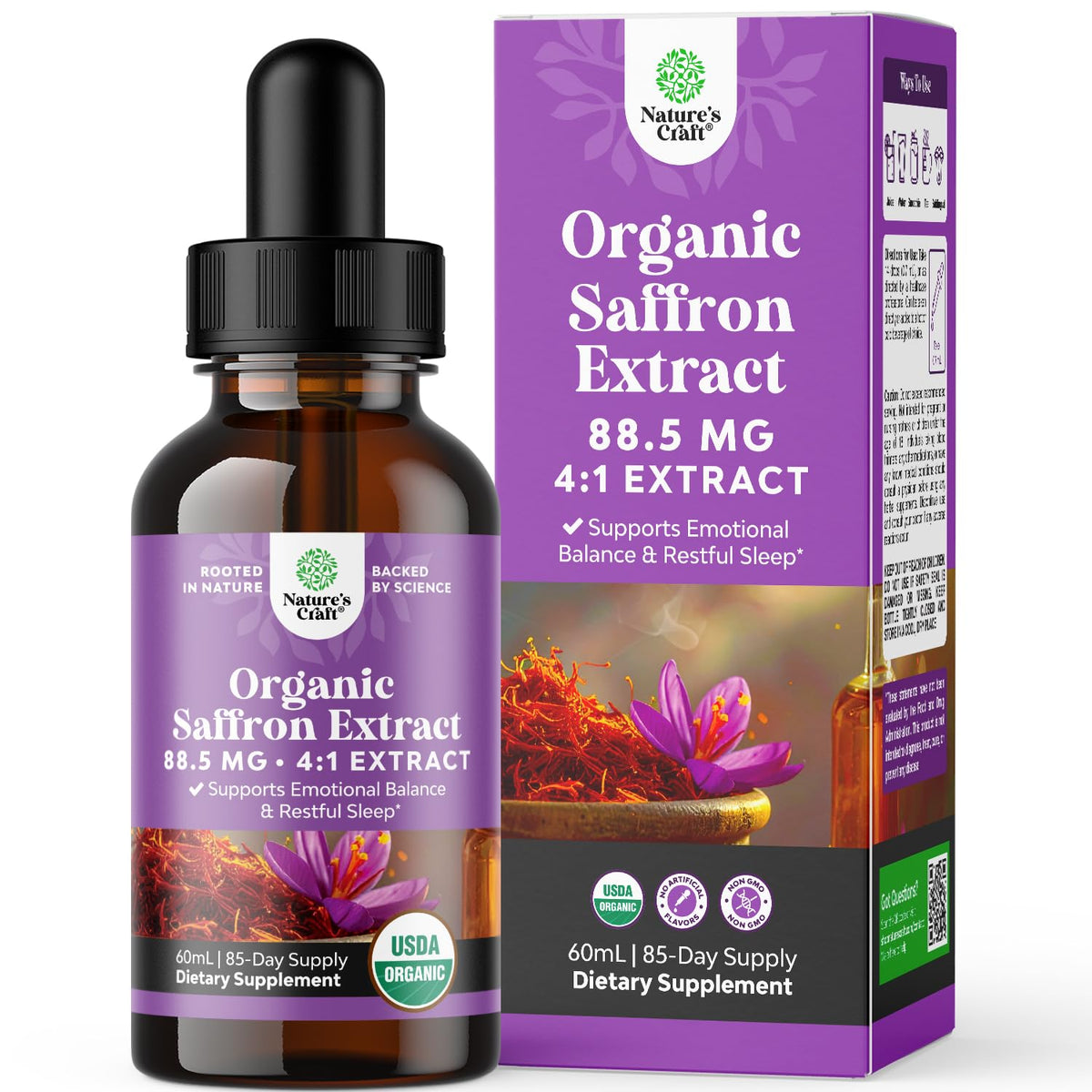Organic saffron extract drops benefits