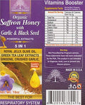 Organic saffron honey with garlic