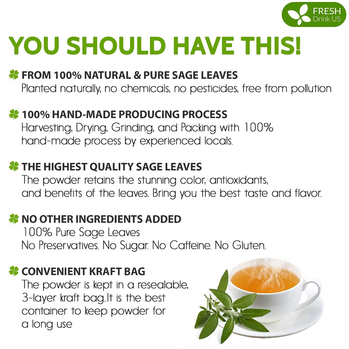 organic sage leaf powder for cooking