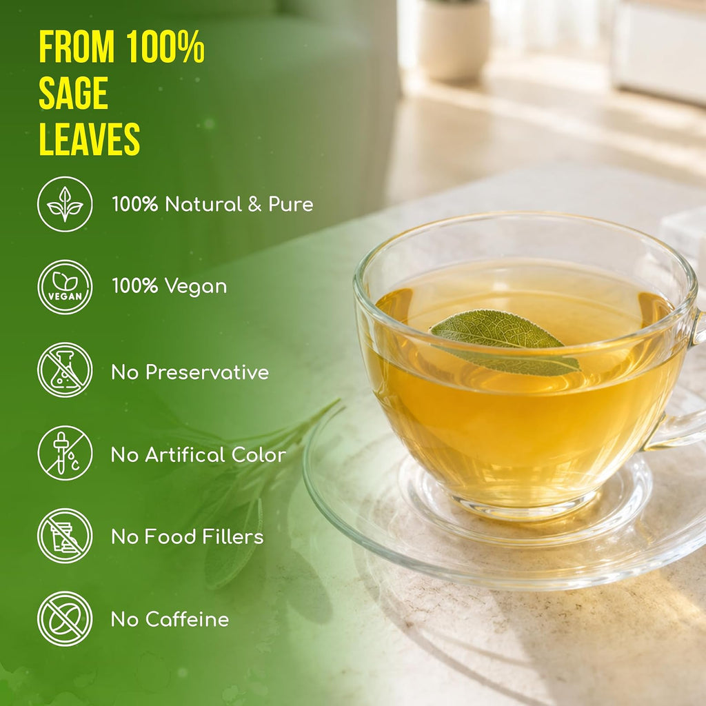 organic sage leaf tea for wellness