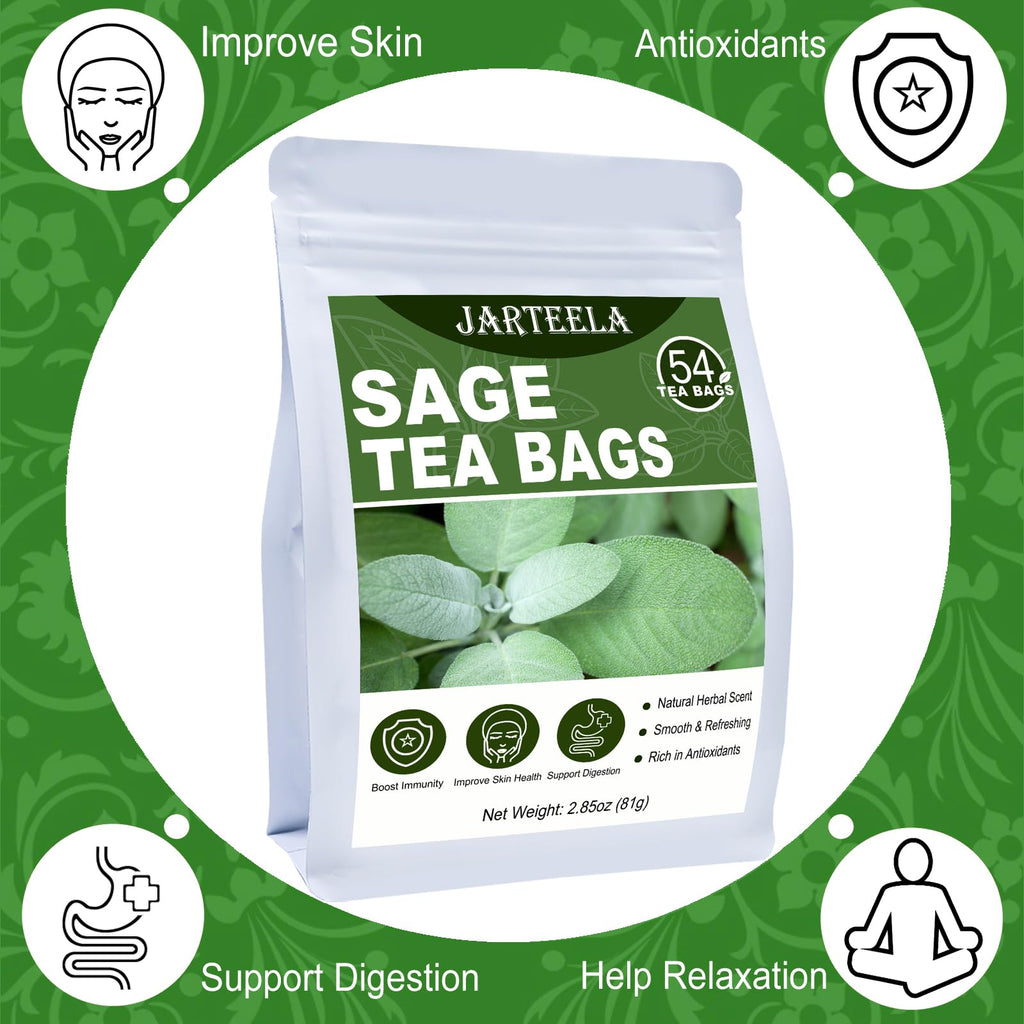 Organic sage tea for relaxation
