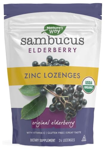 Organic sambucus lozenges with zinc benefits