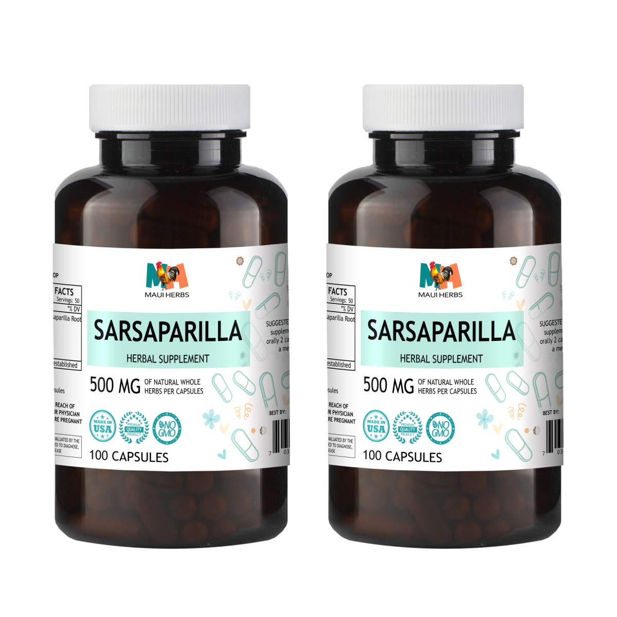 organic sarsaparilla capsules for wellness