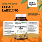 Organic Sarsaparilla root for detoxification