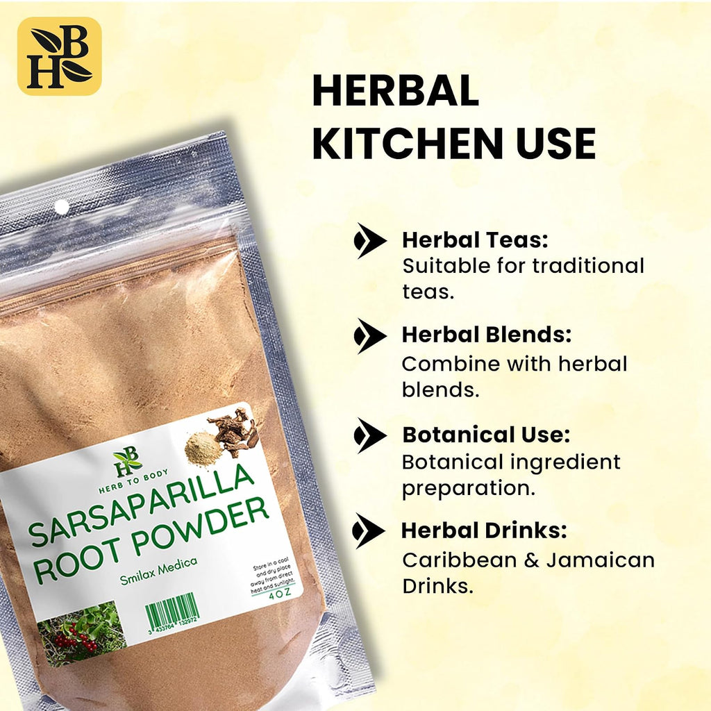 Organic sarsaparilla root for herbal tea