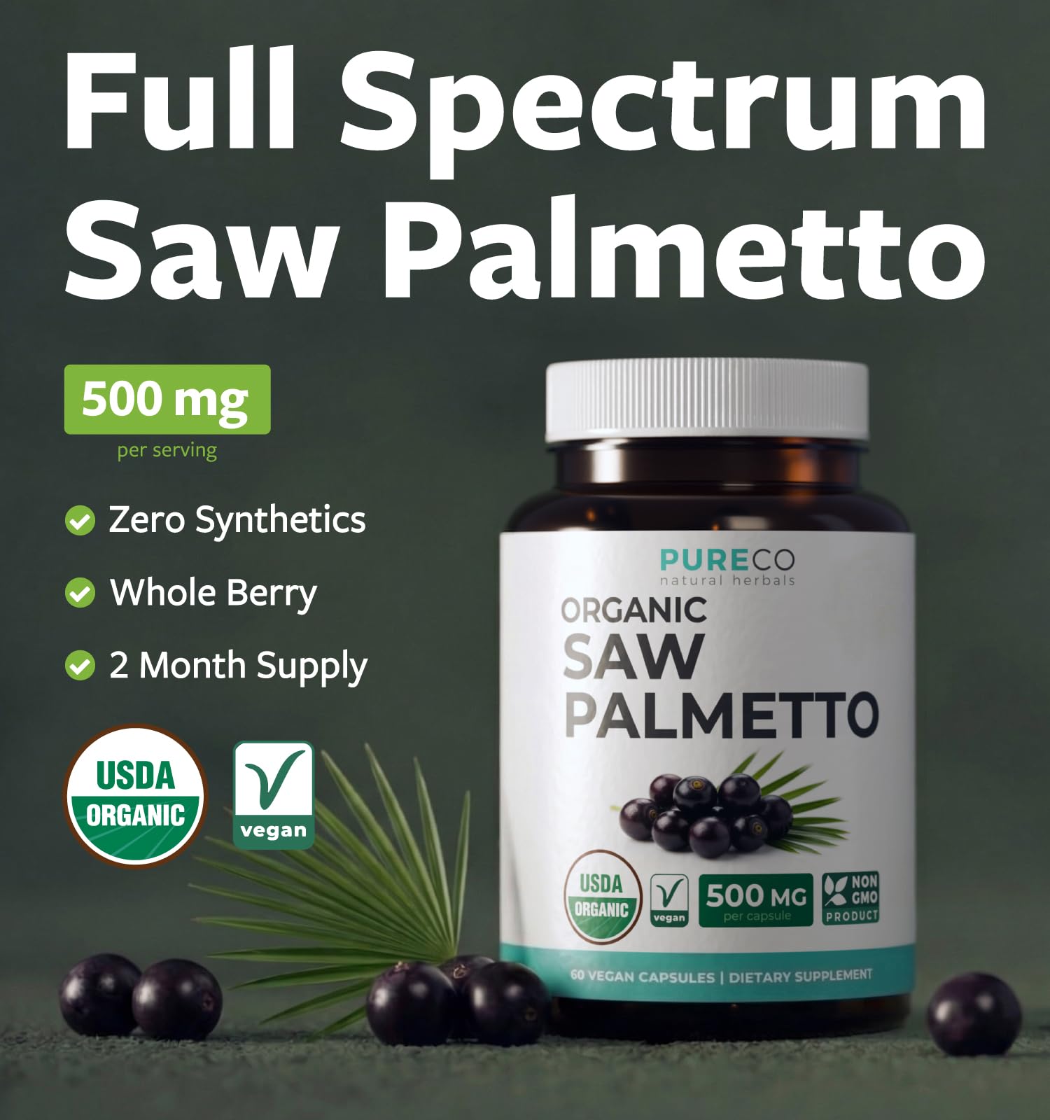 organic saw palmetto capsules for health