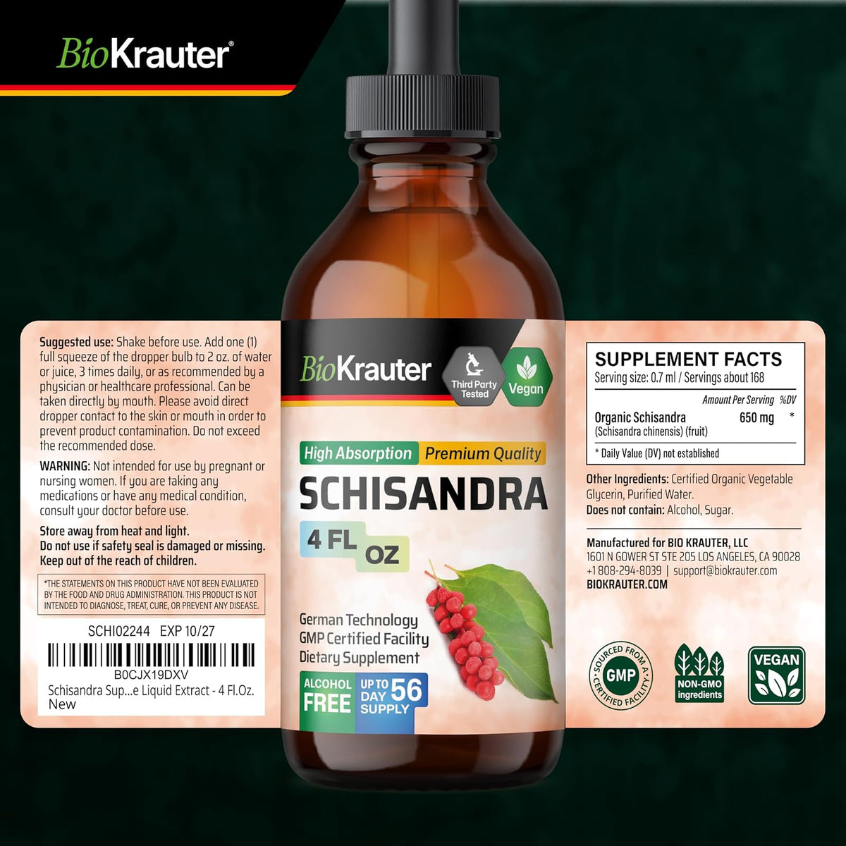 organic Schisandra tincture for daily use