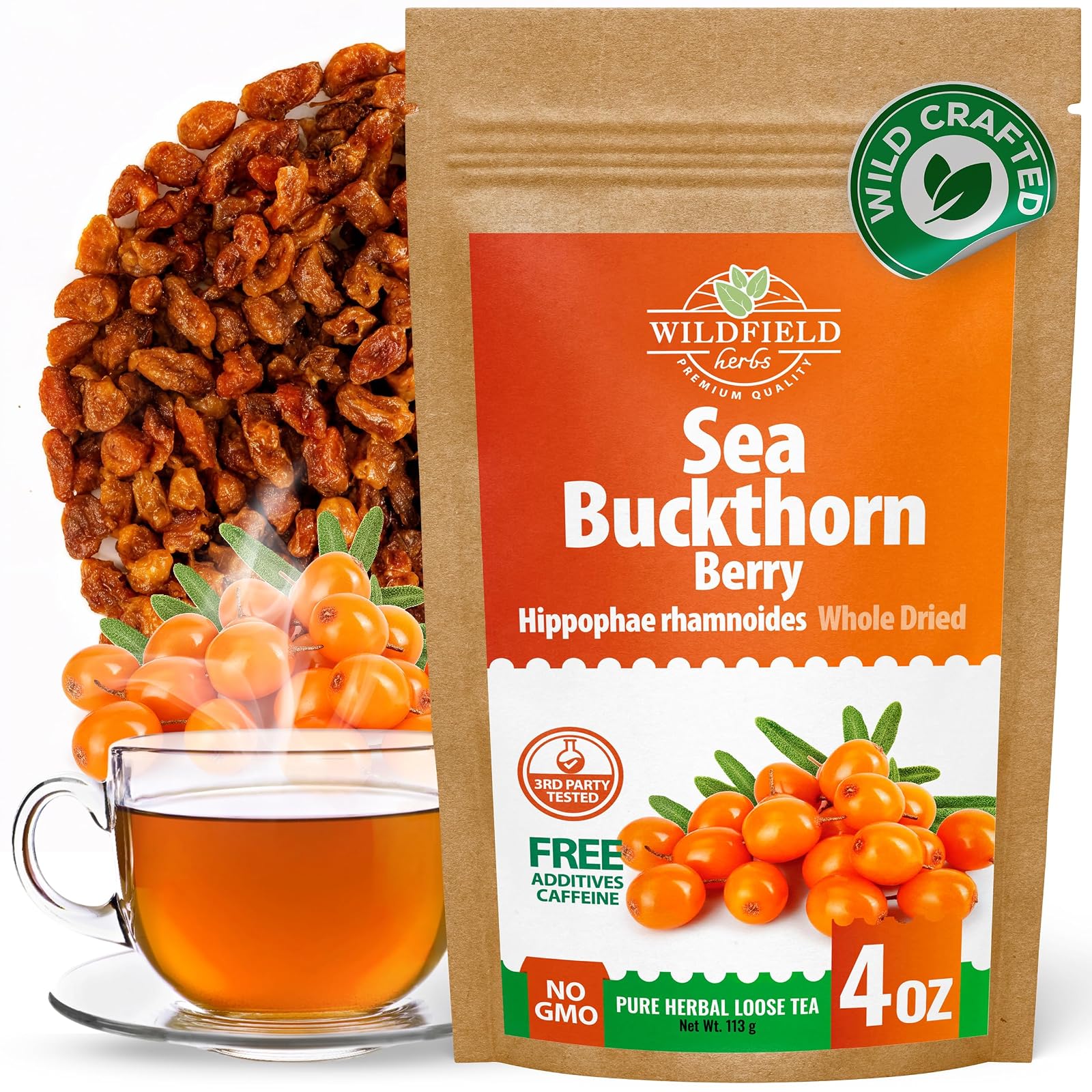 organic sea buckthorn berry tea