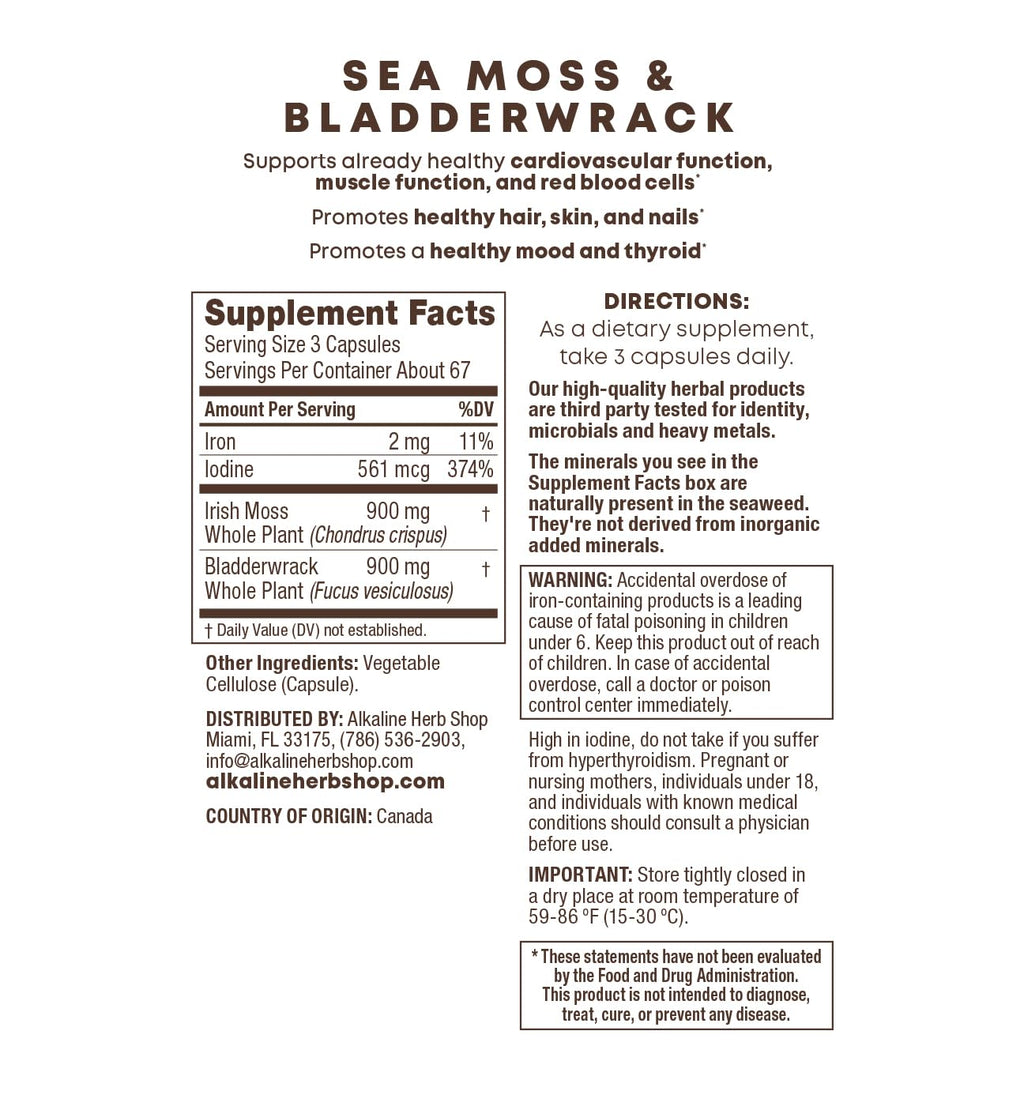 Organic sea moss for vitality