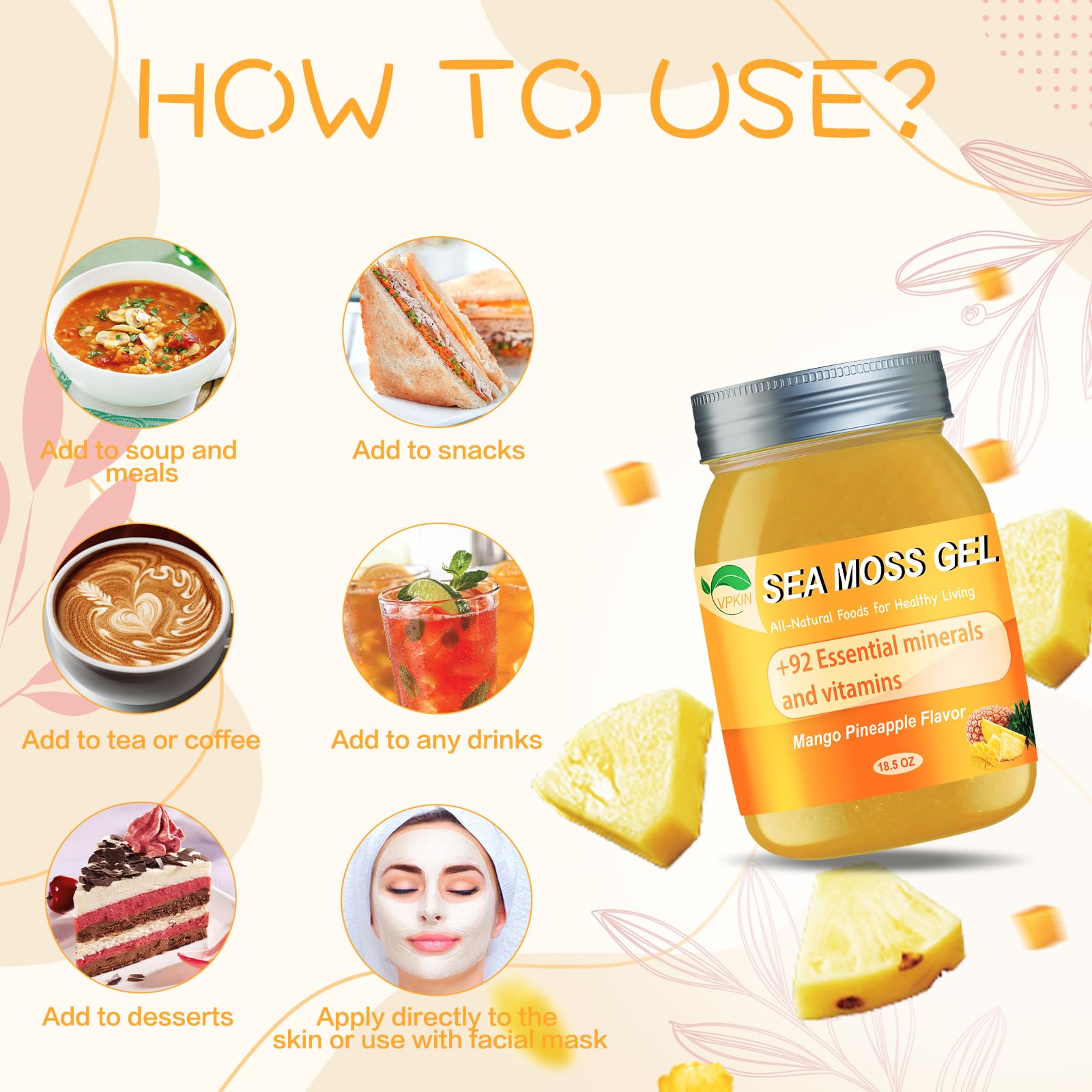 Organic sea moss gel for wellness