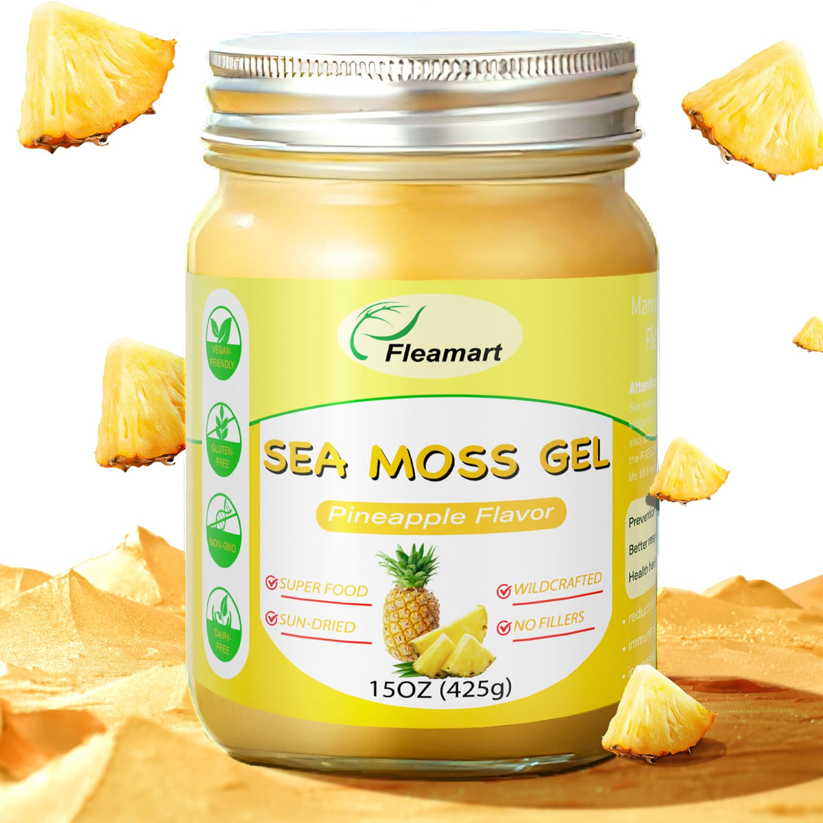 organic sea moss gel pineapple