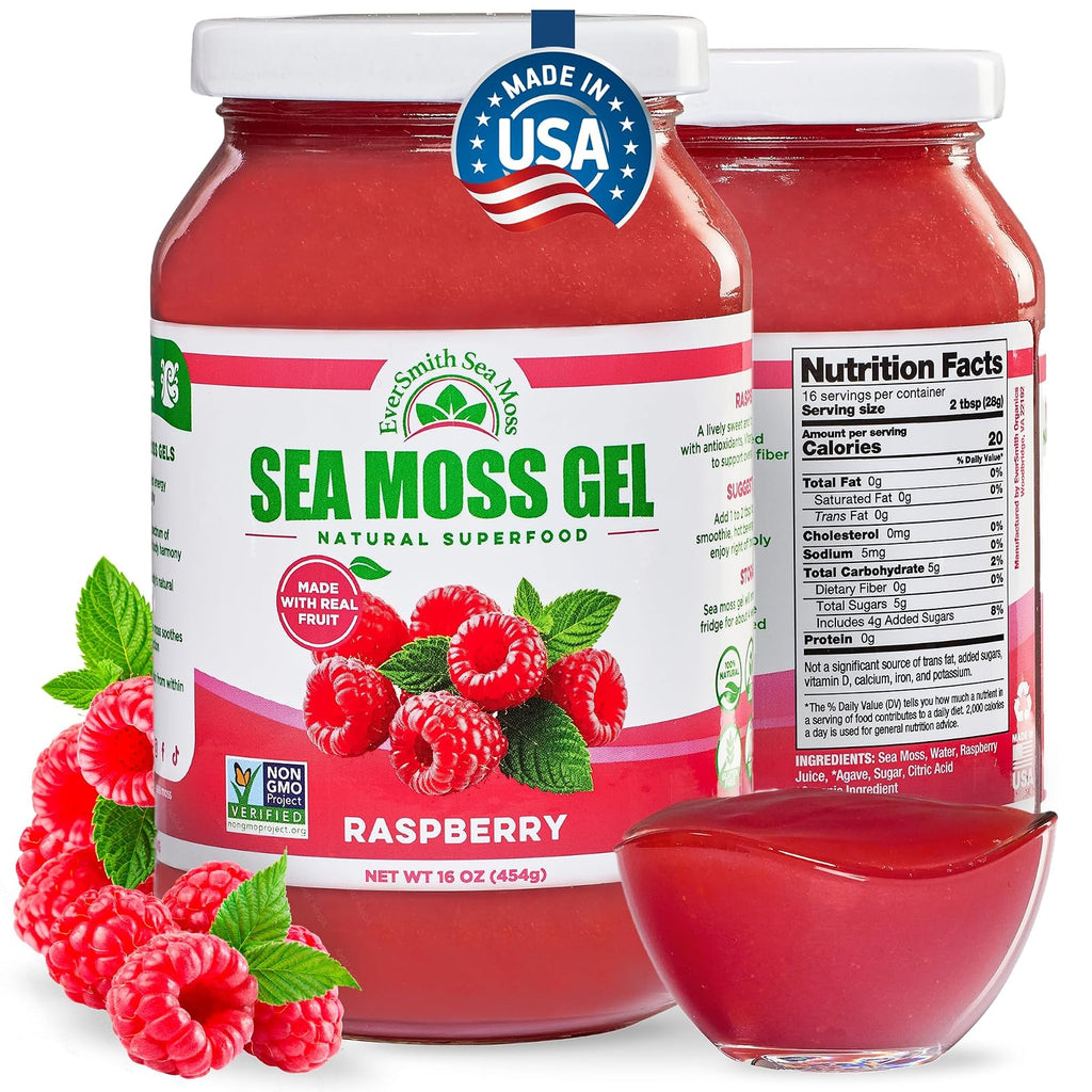 organic sea moss gel raspberry