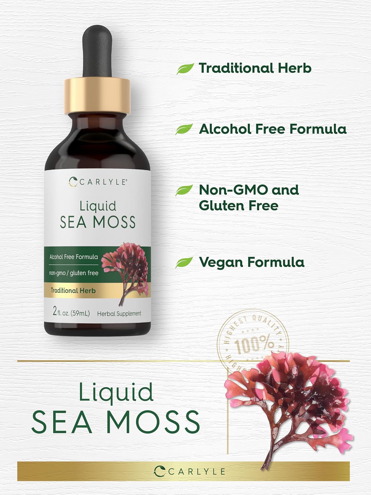 Organic sea moss liquid for energy