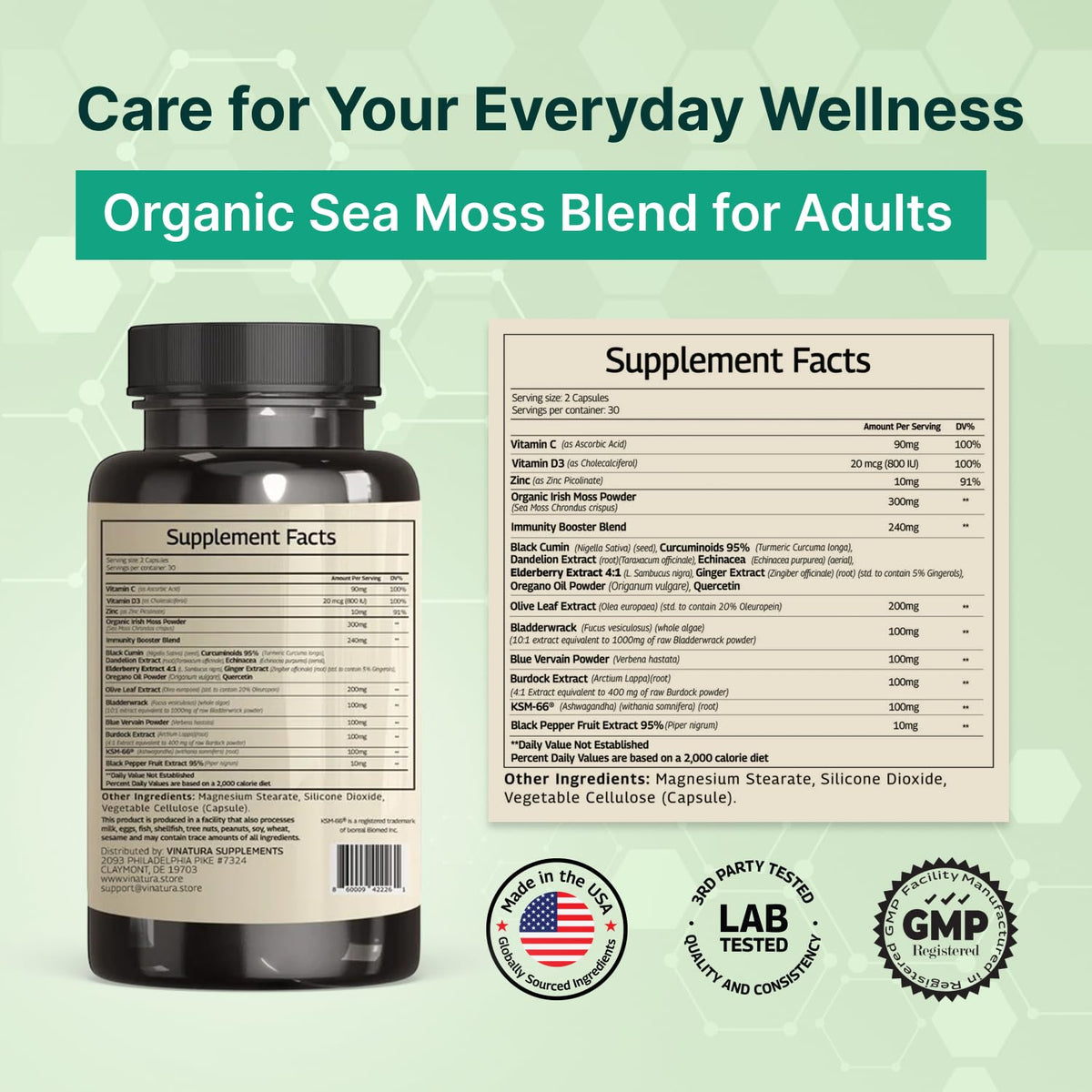 Organic sea moss with black seed oil